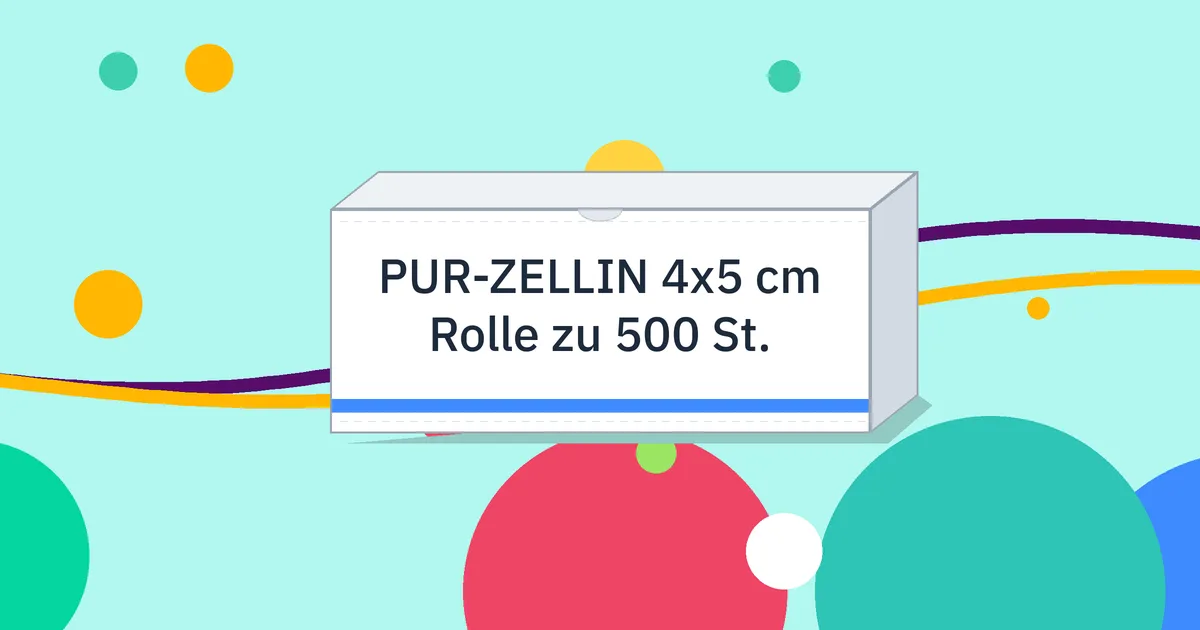 Symbolbild: Packung mit der Aufschrift PUR-ZELLIN 4x5 cm Rolle zu 500 St. (PZN 05530033) – Verfügbarkeit und Bezug in Apotheken in Frankfurt am Main
