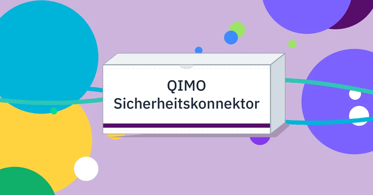 Symbolbild: Packung mit der Aufschrift QIMO Sicherheitskonnektor (PZN 20576647) – Verfügbarkeit und Bezug in Apotheken in Frankfurt am Main