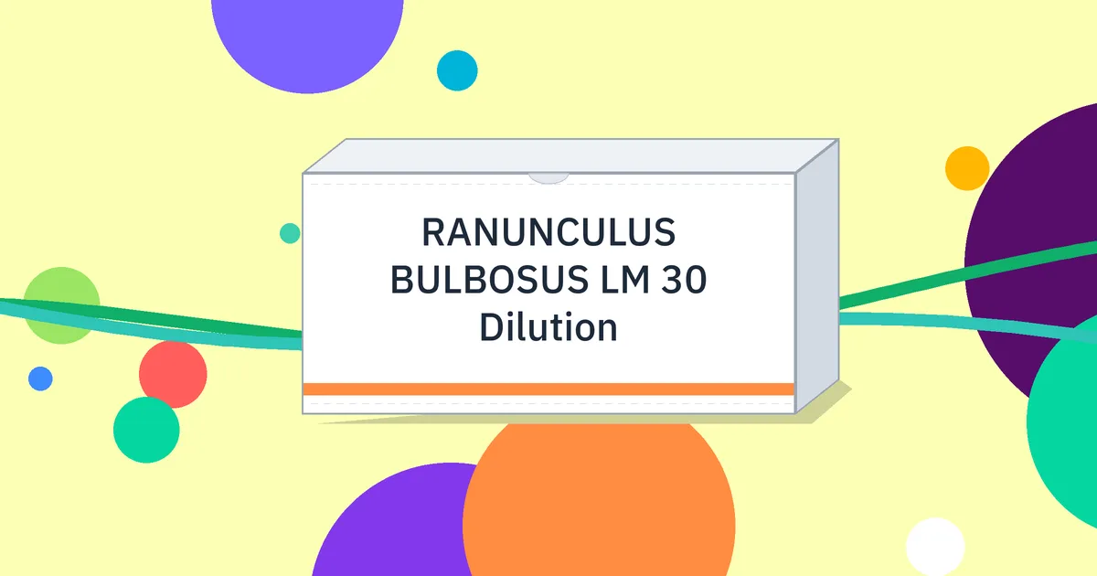 Symbolbild: Packung mit der Aufschrift RANUNCULUS BULBOSUS LM 30 Dilution (PZN 09649802) – Verfügbarkeit und Bezug in Apotheken in Frankfurt am Main