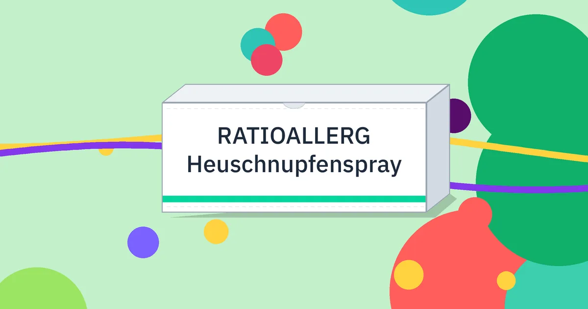 Symbolbild: Packung mit der Aufschrift RATIOALLERG Heuschnupfenspray (PZN 00704014) – Verfügbarkeit und Bezug in Apotheken in Frankfurt am Main