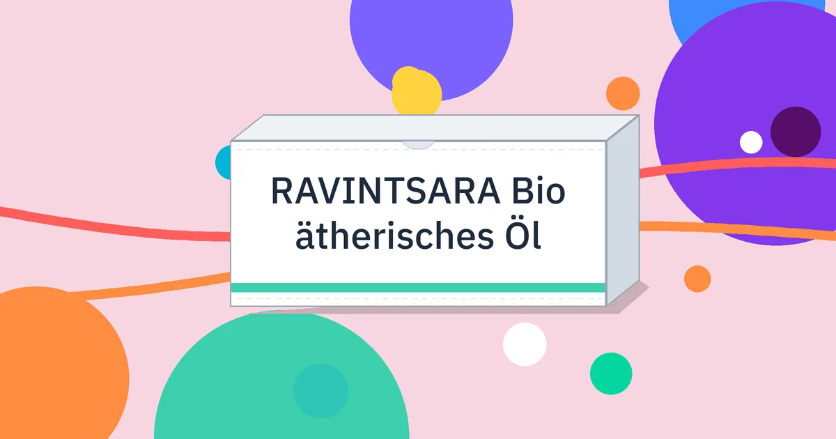 Symbolbild: Packung mit der Aufschrift RAVINTSARA Bio ätherisches Öl (PZN 18602343) – Verfügbarkeit und Bezug in Apotheken in Frankfurt am Main