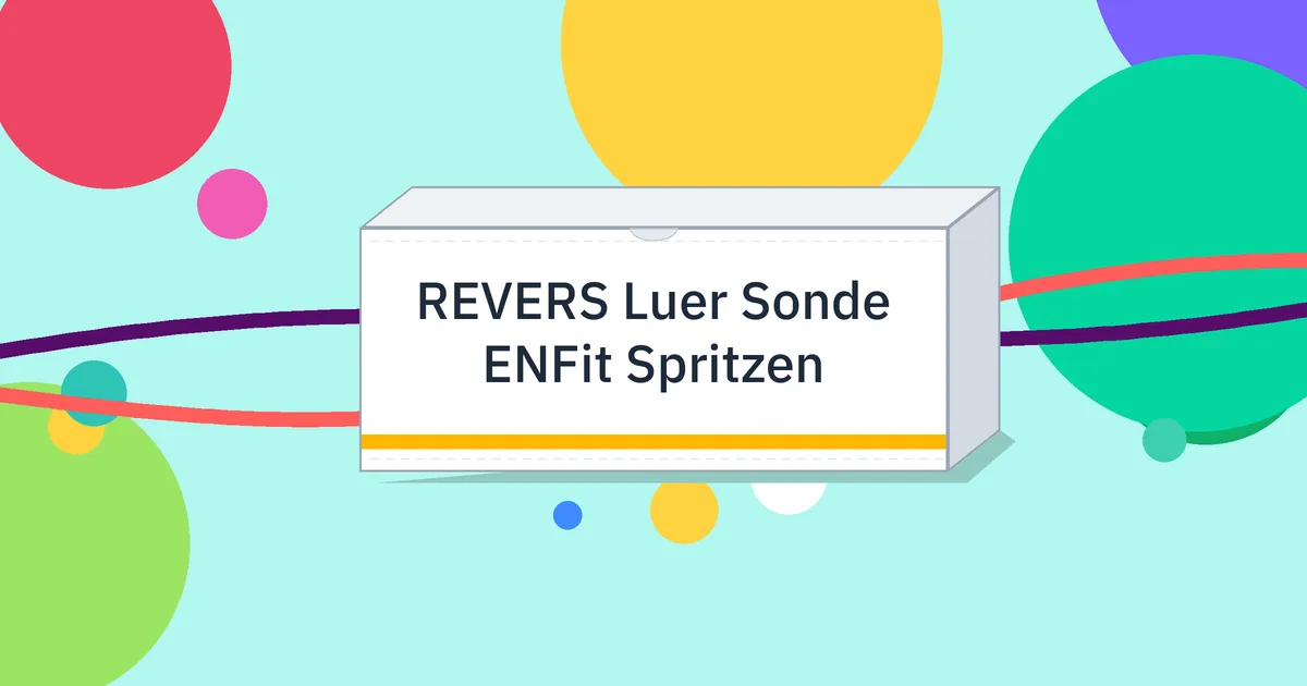 Symbolbild: Packung mit der Aufschrift REVERS Luer Sonde ENFit Spritzen (PZN 13230701) – Verfügbarkeit und Bezug in Apotheken in Frankfurt am Main