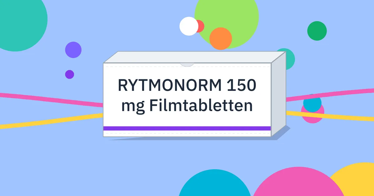 Symbolbild: Packung mit der Aufschrift RYTMONORM 150 mg Filmtabletten (PZN 02019133) – Verfügbarkeit und Bezug in Apotheken in Frankfurt am Main