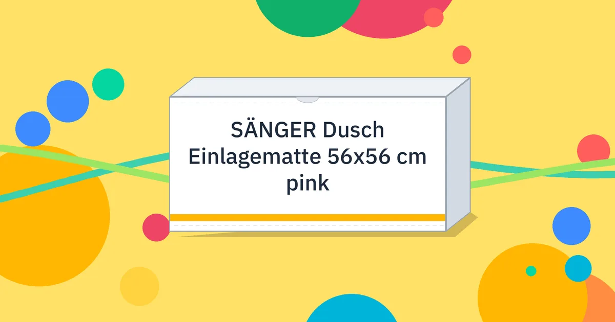 Symbolbild: Packung mit der Aufschrift SÄNGER Dusch Einlagematte 56x56 cm pink (PZN 01307048) – Verfügbarkeit und Bezug in Apotheken in Frankfurt am Main