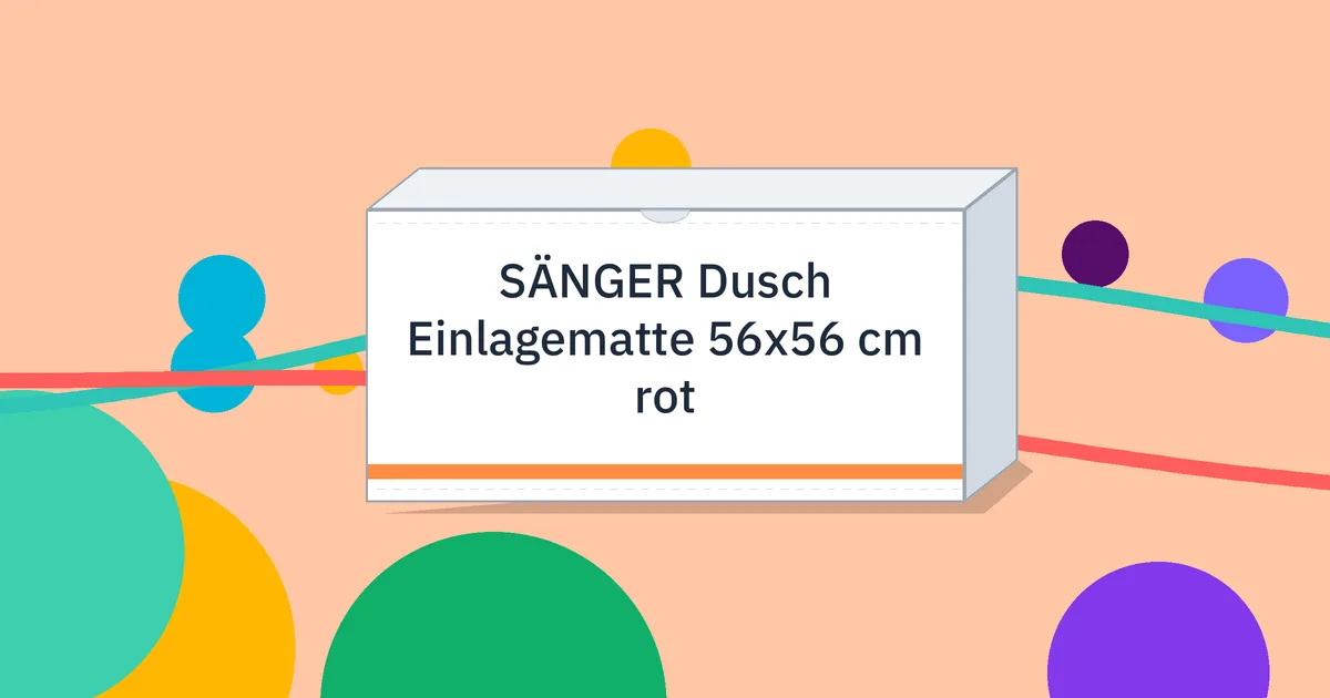 Symbolbild: Packung mit der Aufschrift SÄNGER Dusch Einlagematte 56x56 cm rot (PZN 01306971) – Verfügbarkeit und Bezug in Apotheken in Frankfurt am Main