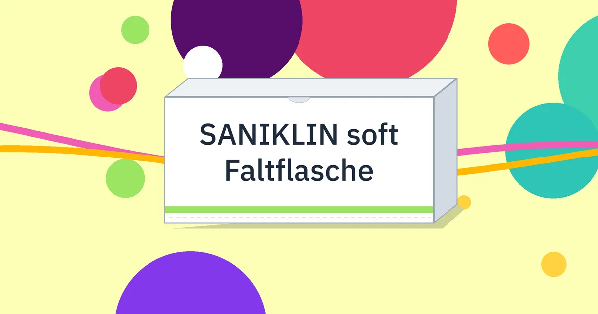 Symbolbild: Packung mit der Aufschrift SANIKLIN soft Faltflasche (PZN 05961508) – Verfügbarkeit und Bezug in Apotheken in Frankfurt am Main