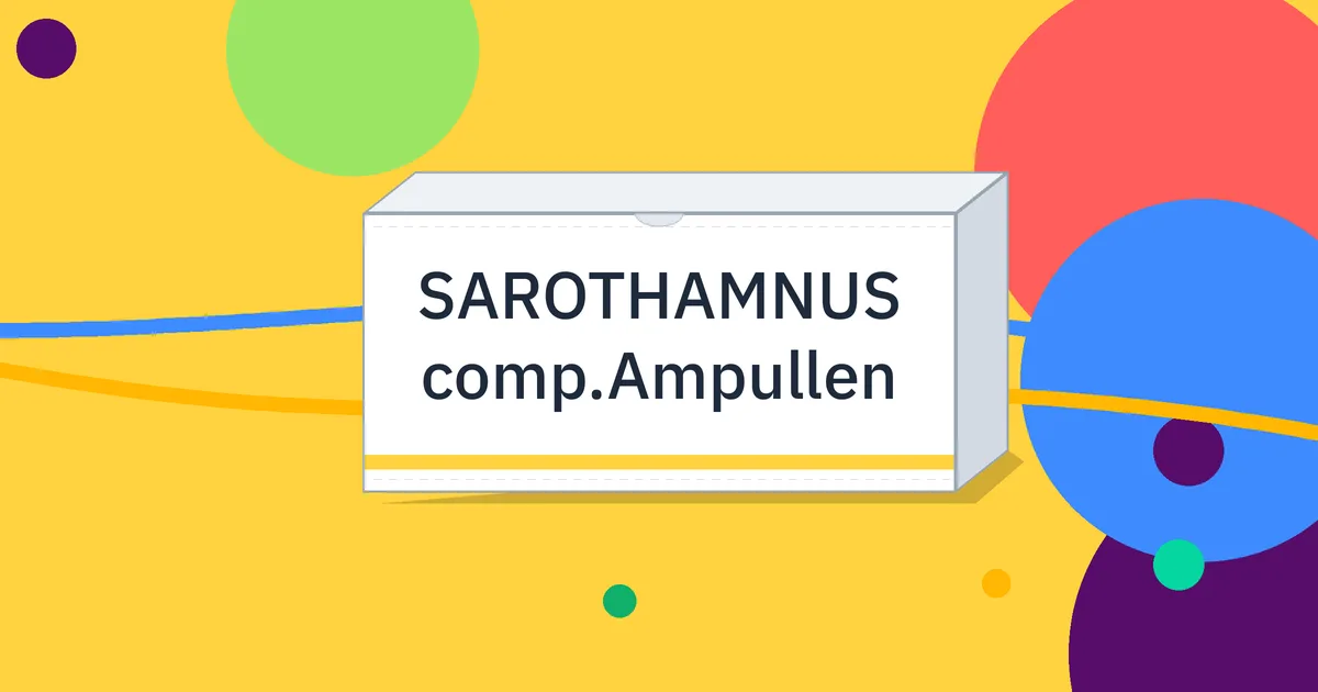 Symbolbild: Packung mit der Aufschrift SAROTHAMNUS comp.Ampullen (PZN 01752096) – Verfügbarkeit und Bezug in Apotheken in Frankfurt am Main