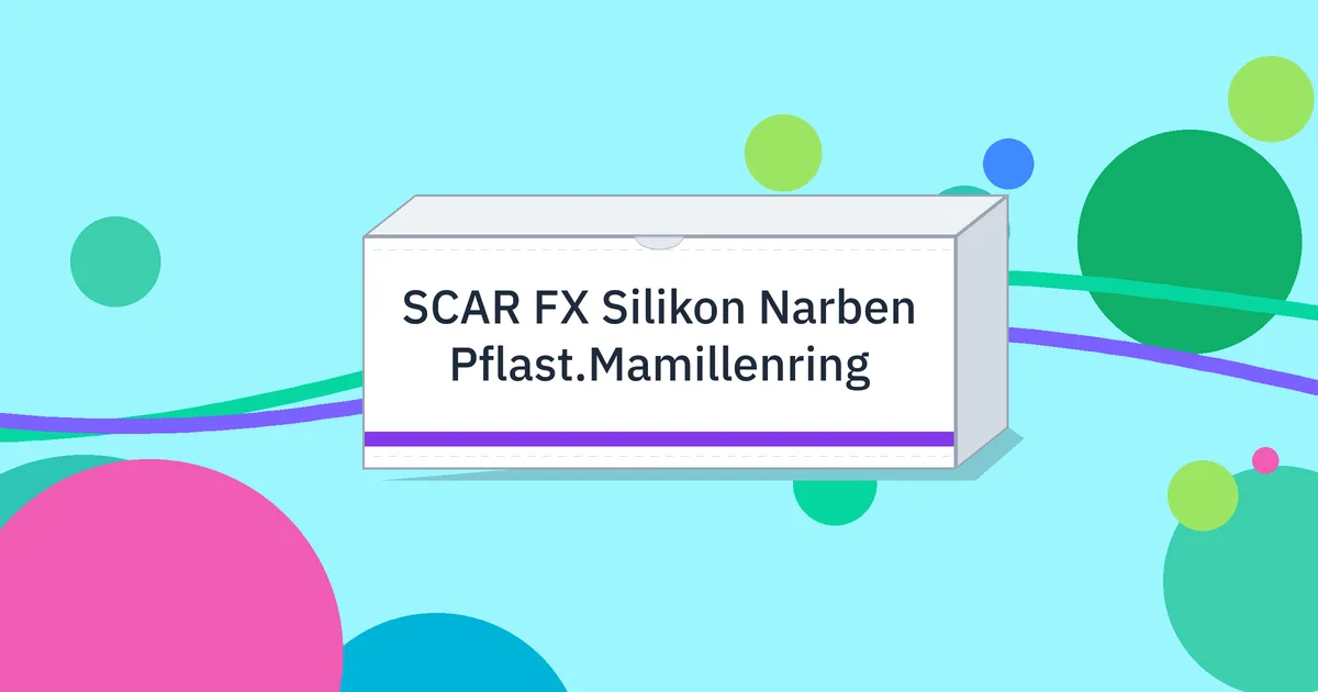 Symbolbild: Packung mit der Aufschrift SCAR FX Silikon Narben Pflast.Mamillenring (PZN 02954927) – Verfügbarkeit und Bezug in Apotheken in Frankfurt am Main