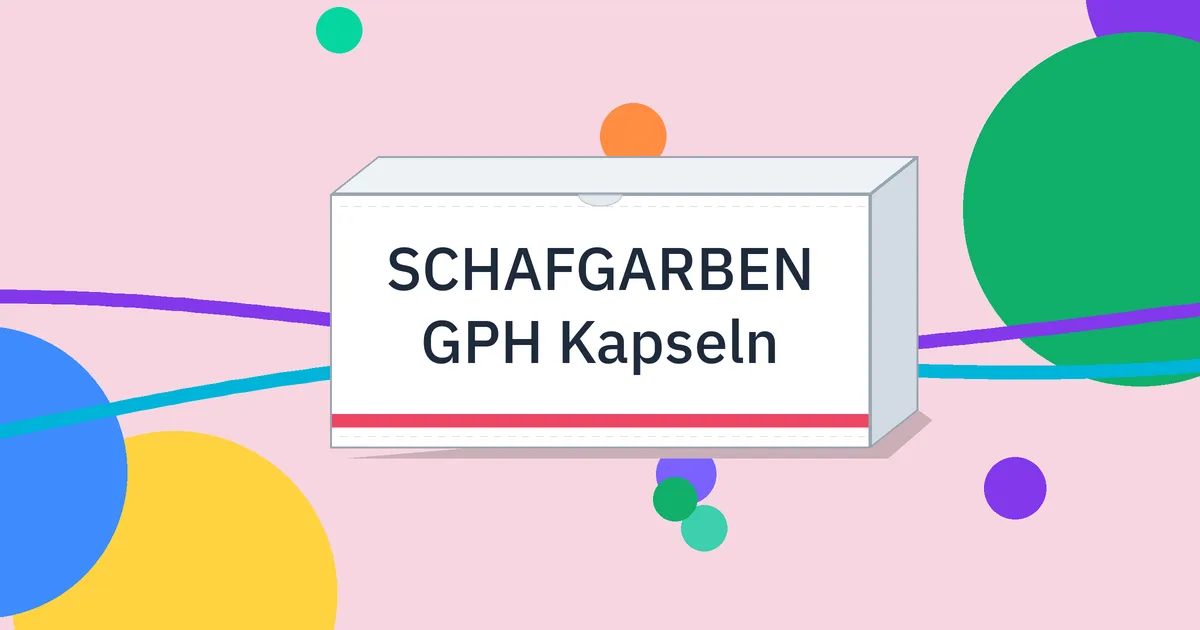 Symbolbild: Packung mit der Aufschrift SCHAFGARBEN GPH Kapseln (PZN 08404151) – Verfügbarkeit und Bezug in Apotheken in Frankfurt am Main