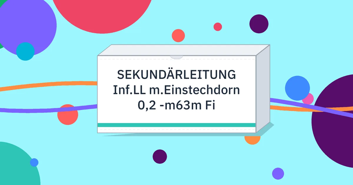 Symbolbild: Packung mit der Aufschrift SEKUNDÄRLEITUNG Inf.LL m.Einstechdorn 0,2 -m63m Fi (PZN 07424068) – Verfügbarkeit und Bezug in Apotheken in Frankfurt am Main