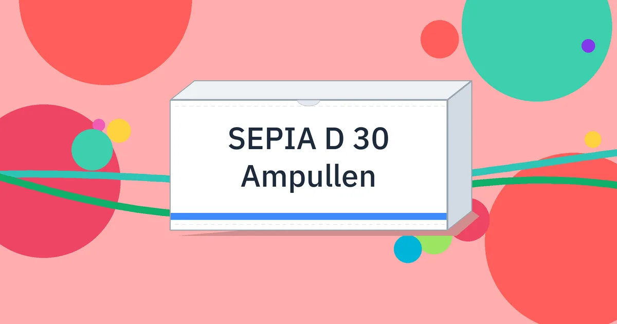 Symbolbild: Packung mit der Aufschrift SEPIA D 30 Ampullen (PZN 11708185) – Verfügbarkeit und Bezug in Apotheken in Frankfurt am Main