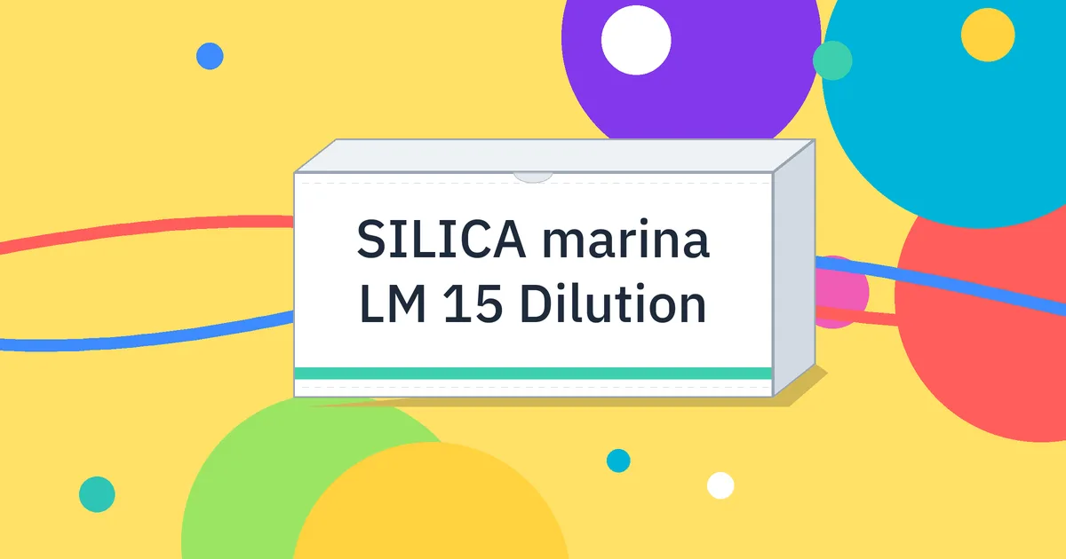 Symbolbild: Packung mit der Aufschrift SILICA marina LM 15 Dilution (PZN 13189772) – Verfügbarkeit und Bezug in Apotheken in Frankfurt am Main