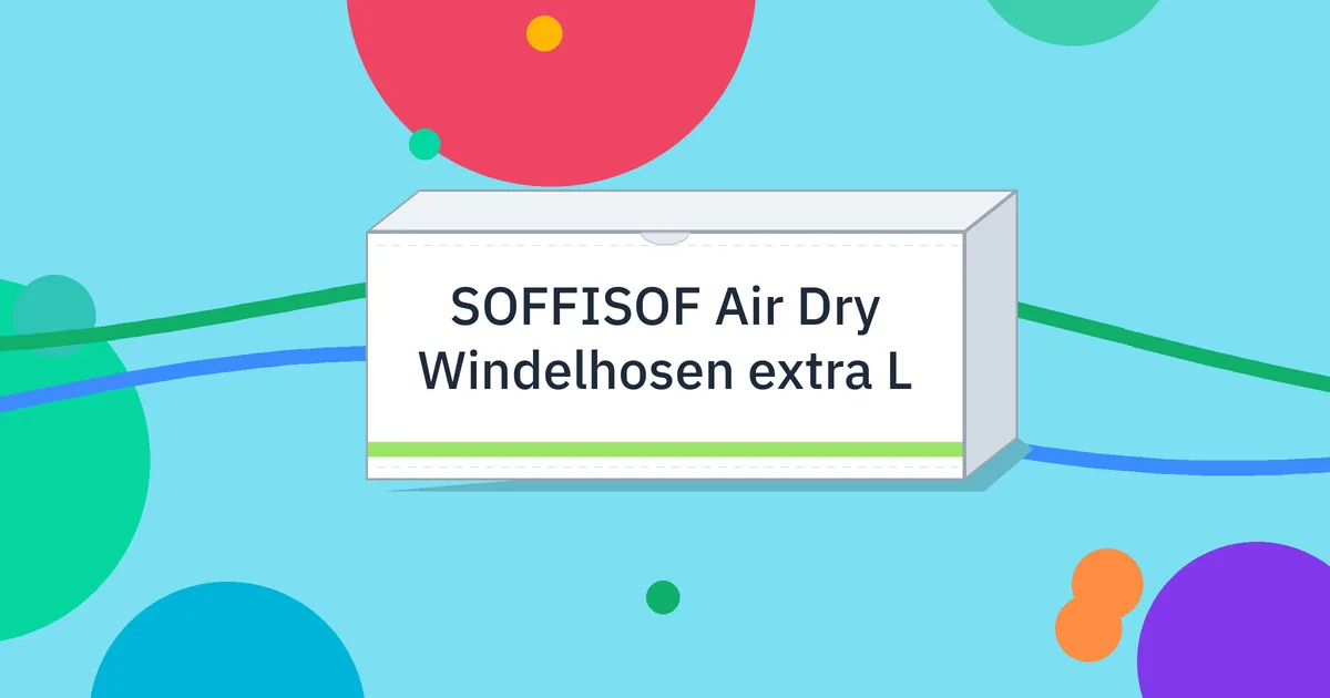 Symbolbild: Packung mit der Aufschrift SOFFISOF Air Dry Windelhosen extra L (PZN 12566221) – Verfügbarkeit und Bezug in Apotheken in Frankfurt am Main