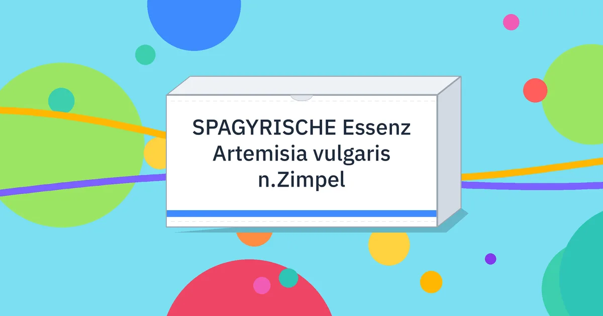 Symbolbild: Packung mit der Aufschrift SPAGYRISCHE Essenz Artemisia vulgaris n.Zimpel (PZN 00915768) – Verfügbarkeit und Bezug in Apotheken in Frankfurt am Main