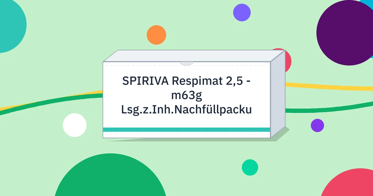 Symbolbild: Packung mit der Aufschrift SPIRIVA Respimat 2,5 -m63g Lsg.z.Inh.Nachfüllpacku (PZN 17183855) – Verfügbarkeit und Bezug in Apotheken in Frankfurt am Main