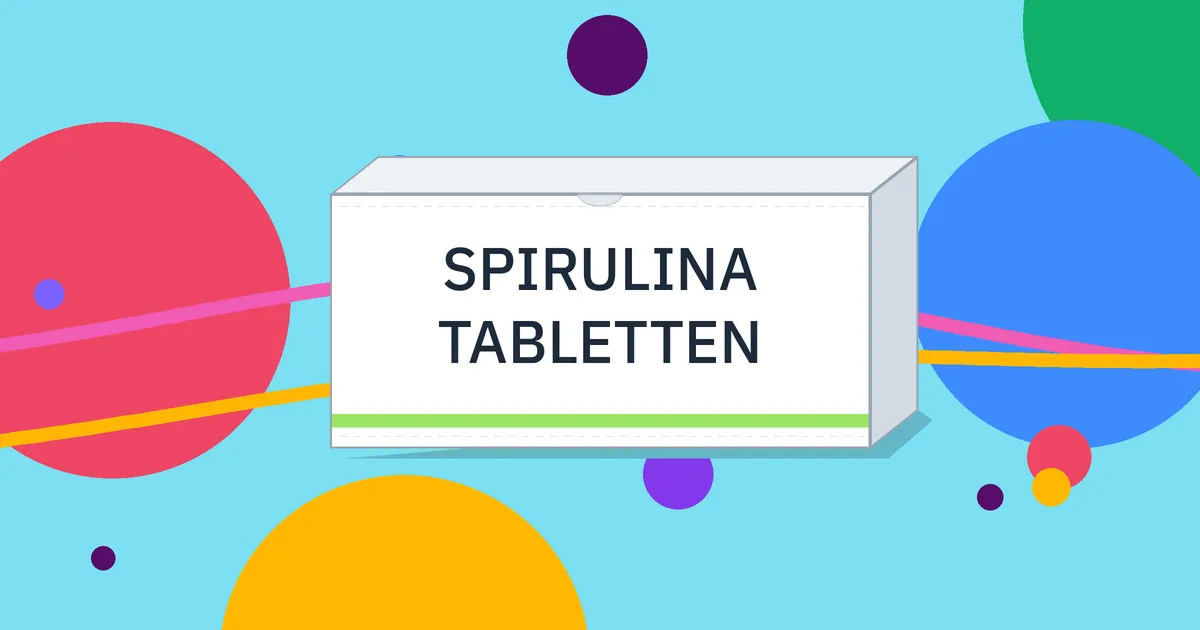 Symbolbild: Packung mit der Aufschrift SPIRULINA TABLETTEN (PZN 01441249) – Verfügbarkeit und Bezug in Apotheken in Frankfurt am Main