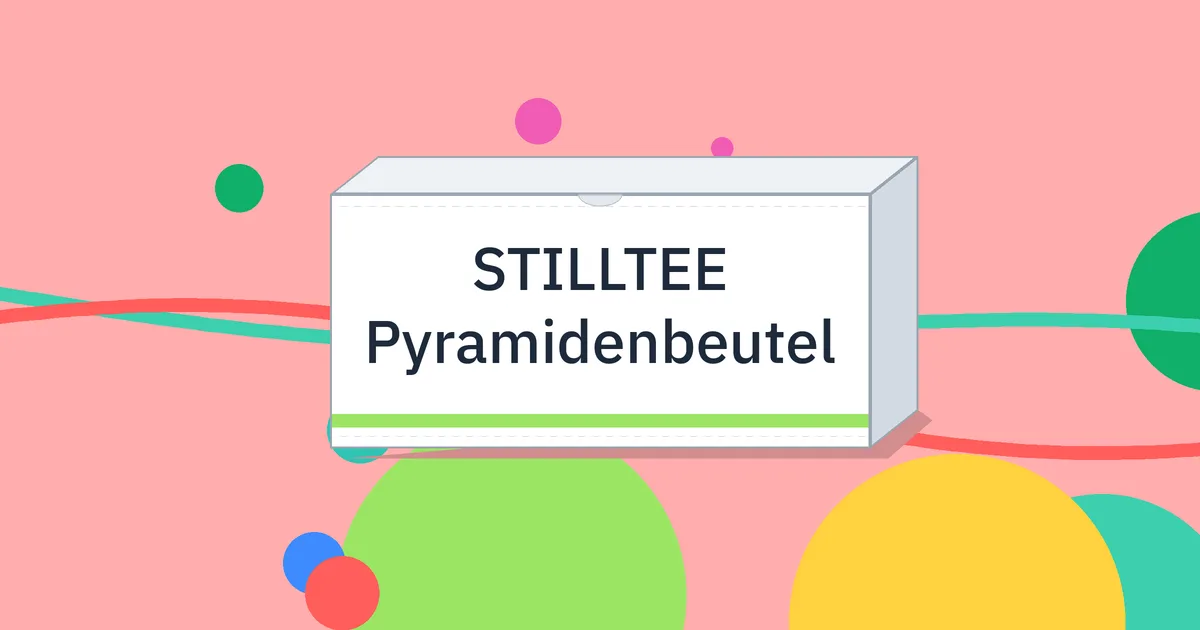Symbolbild: Packung mit der Aufschrift STILLTEE Pyramidenbeutel (PZN 15382697) – Verfügbarkeit und Bezug in Apotheken in Frankfurt am Main