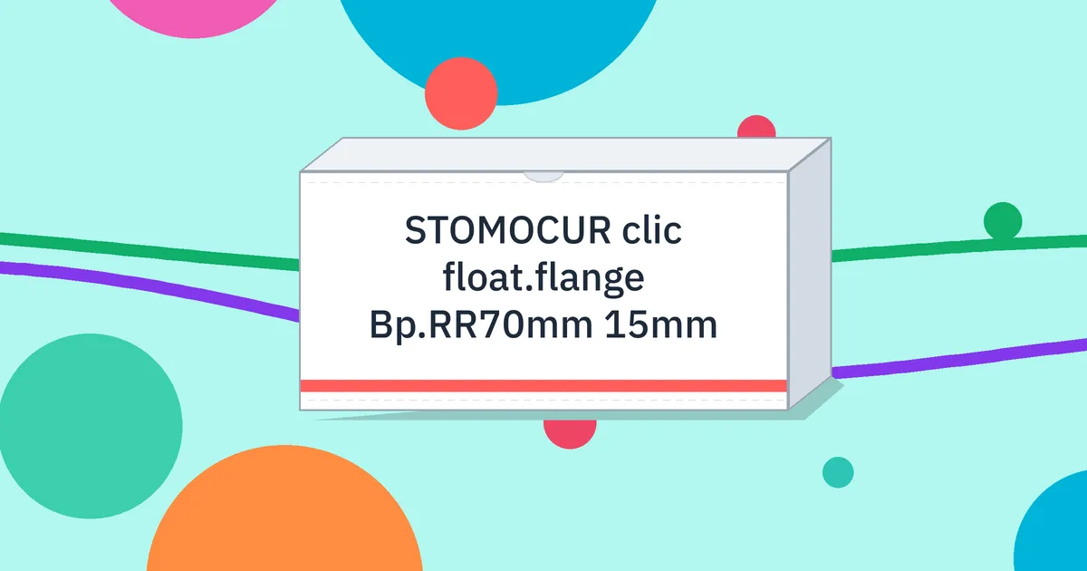 Symbolbild: Packung mit der Aufschrift STOMOCUR clic float.flange Bp.RR70mm 15mm (PZN 03030533) – Verfügbarkeit und Bezug in Apotheken in Frankfurt am Main