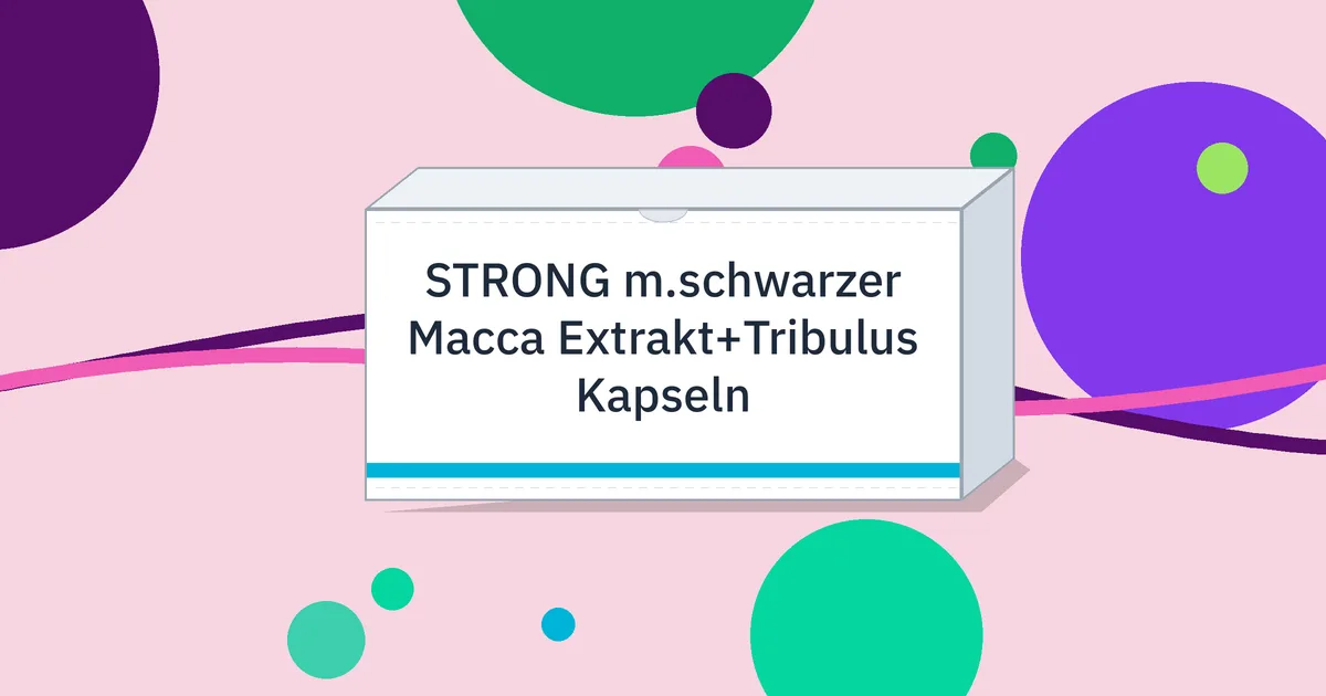 Symbolbild: Packung mit der Aufschrift STRONG m.schwarzer Macca Extrakt+Tribulus Kapseln (PZN 18362212) – Verfügbarkeit und Bezug in Apotheken in Frankfurt am Main
