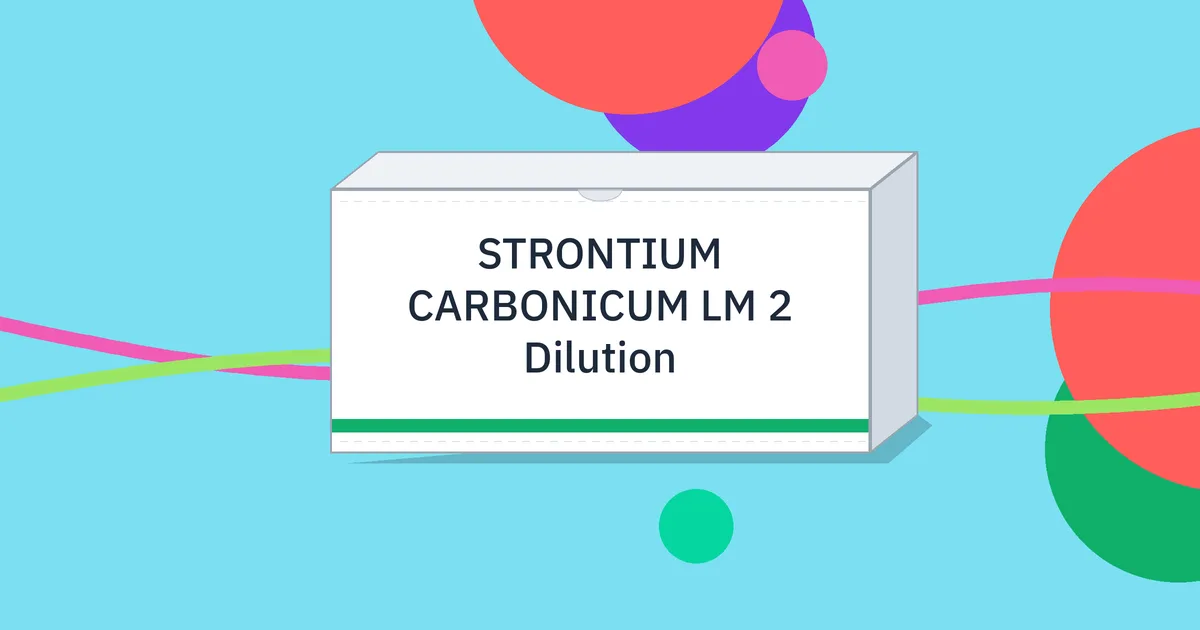 Symbolbild: Packung mit der Aufschrift STRONTIUM CARBONICUM LM 2 Dilution (PZN 13203058) – Verfügbarkeit und Bezug in Apotheken in Frankfurt am Main