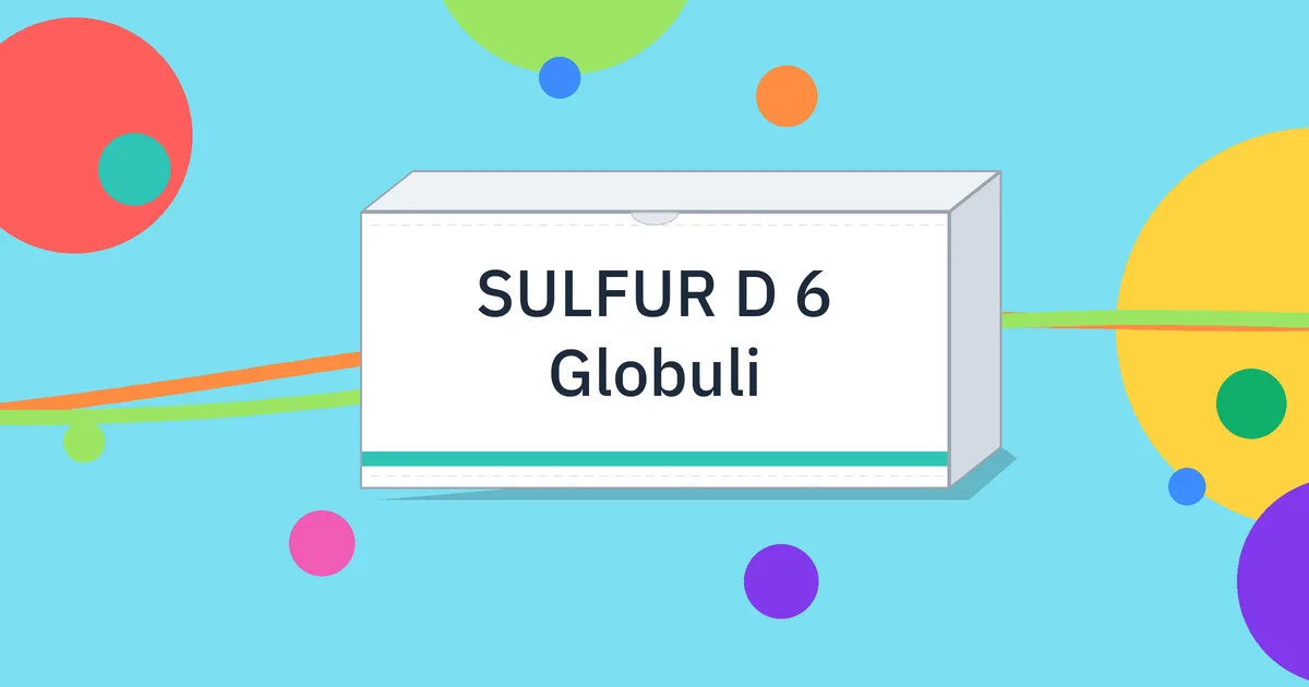 Symbolbild: Packung mit der Aufschrift SULFUR D 6 Globuli (PZN 01787284) – Verfügbarkeit und Bezug in Apotheken in Frankfurt am Main