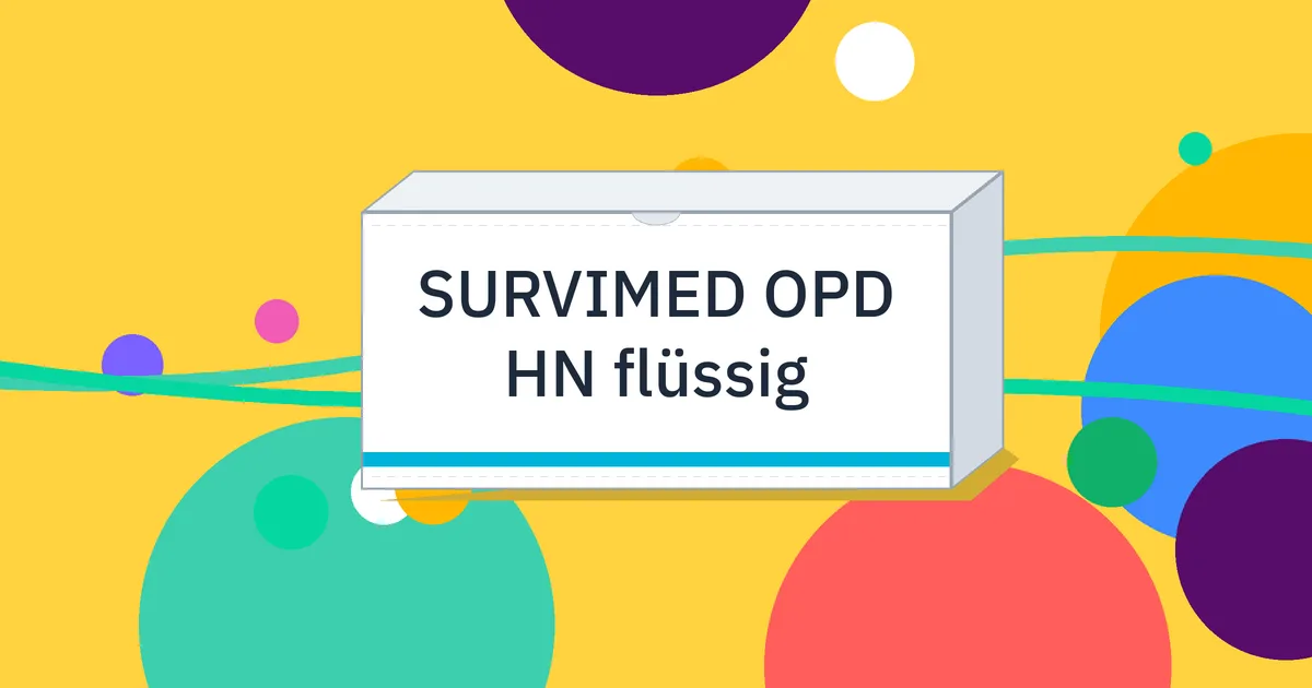 Symbolbild: Packung mit der Aufschrift SURVIMED OPD HN flüssig (PZN 10931260) – Verfügbarkeit und Bezug in Apotheken in Frankfurt am Main
