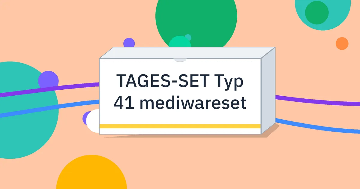 Symbolbild: Packung mit der Aufschrift TAGES-SET Typ 41 mediwareset (PZN 19548628) – Verfügbarkeit und Bezug in Apotheken in Frankfurt am Main