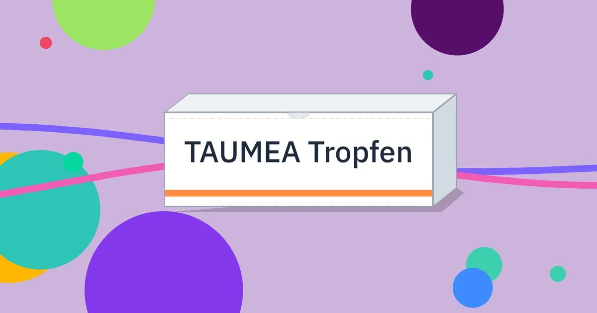 Symbolbild: Packung mit der Aufschrift TAUMEA Tropfen (PZN 07241178) – Verfügbarkeit und Bezug in Apotheken in Frankfurt am Main
