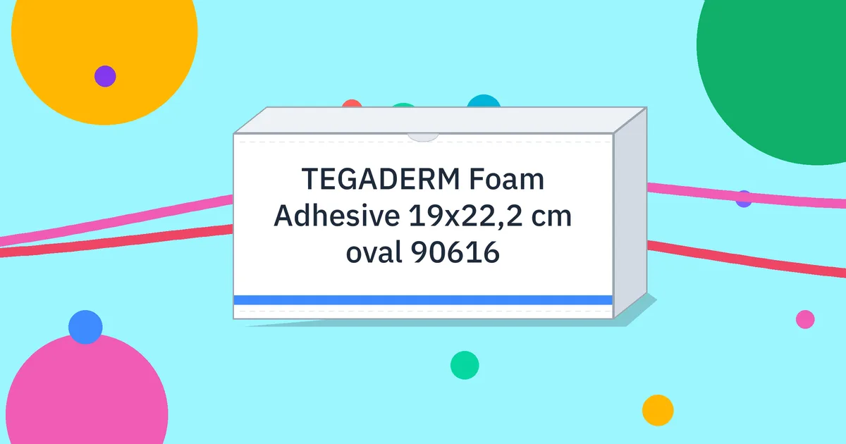 Symbolbild: Packung mit der Aufschrift TEGADERM Foam Adhesive 19x22,2 cm oval 90616 (PZN 12892328) – Verfügbarkeit und Bezug in Apotheken in Frankfurt am Main