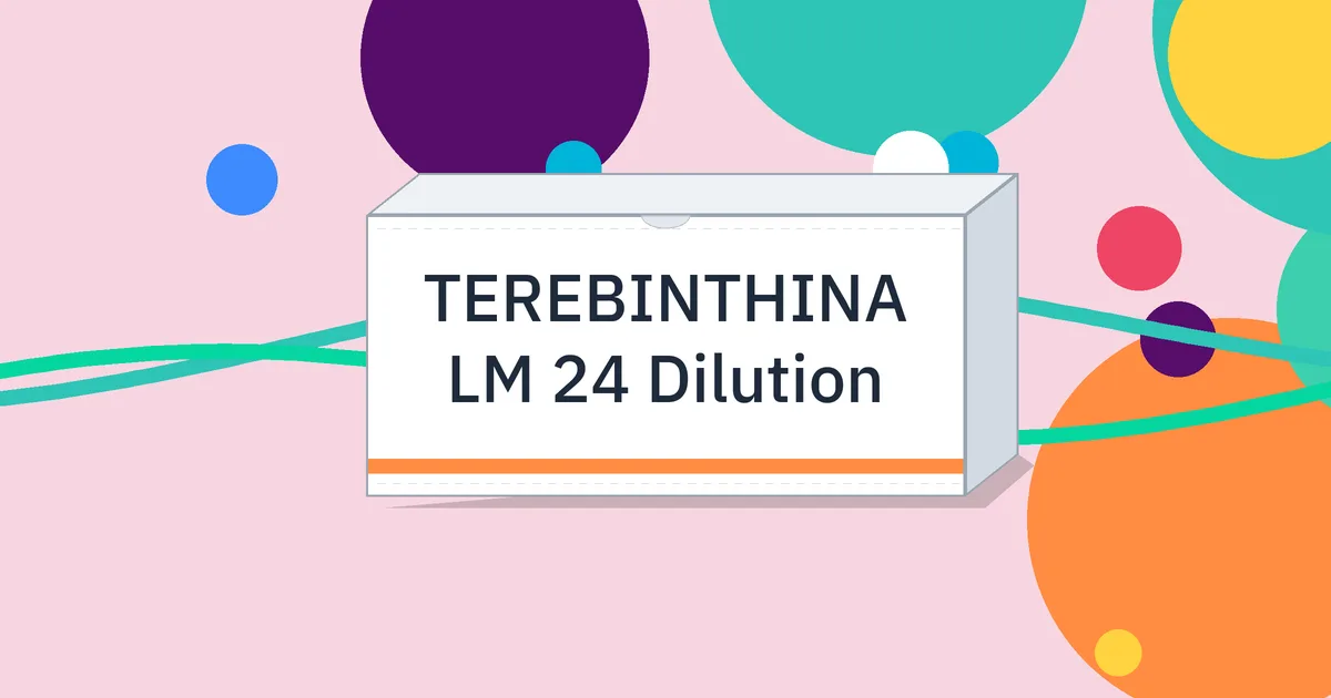 Symbolbild: Packung mit der Aufschrift TEREBINTHINA LM 24 Dilution (PZN 13216747) – Verfügbarkeit und Bezug in Apotheken in Frankfurt am Main