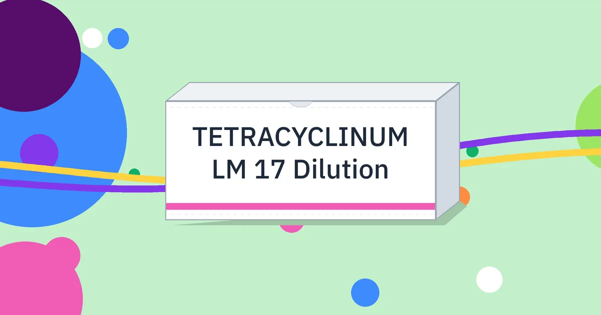 Symbolbild: Packung mit der Aufschrift TETRACYCLINUM LM 17 Dilution (PZN 13689167) – Verfügbarkeit und Bezug in Apotheken in Frankfurt am Main