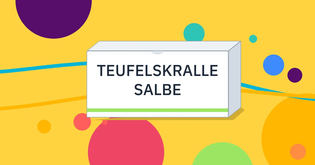 Symbolbild: Packung mit der Aufschrift TEUFELSKRALLE SALBE (PZN 18396501) – Verfügbarkeit und Bezug in Apotheken in Frankfurt am Main