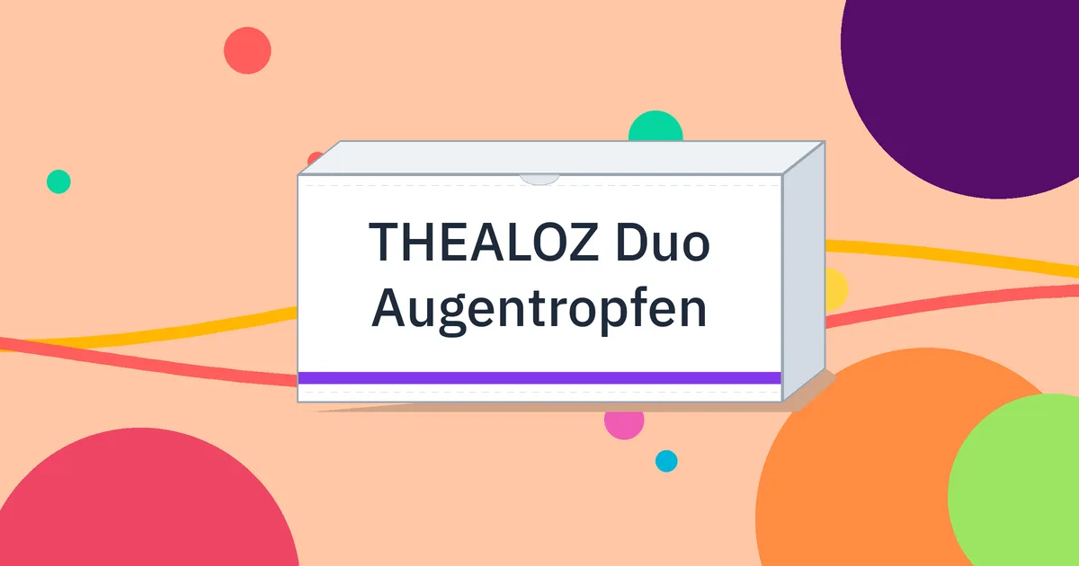 Symbolbild: Packung mit der Aufschrift THEALOZ Duo Augentropfen (PZN 06626640) – Verfügbarkeit und Bezug in Apotheken in Frankfurt am Main