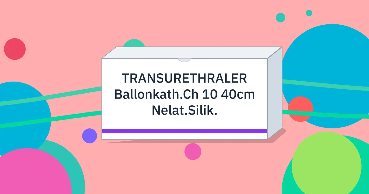 Symbolbild: Packung mit der Aufschrift TRANSURETHRALER Ballonkath.Ch 10 40cm Nelat.Silik. (PZN 01150210) – Verfügbarkeit und Bezug in Apotheken in Frankfurt am Main