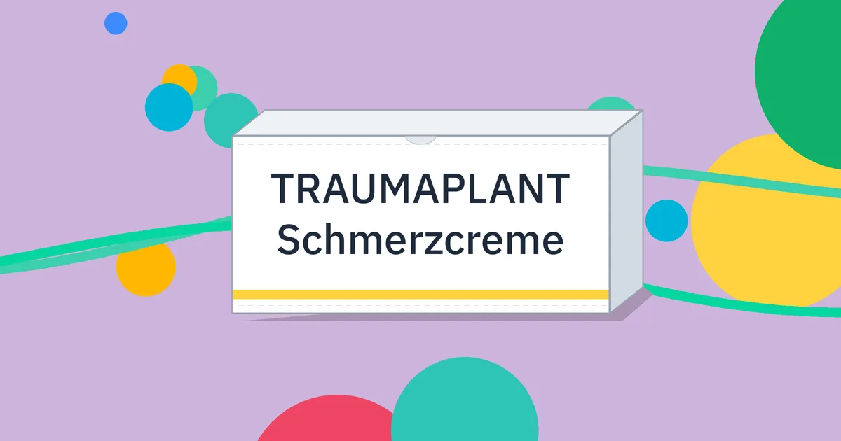 Symbolbild: Packung mit der Aufschrift TRAUMAPLANT Schmerzcreme (PZN 12421155) – Verfügbarkeit und Bezug in Apotheken in Frankfurt am Main