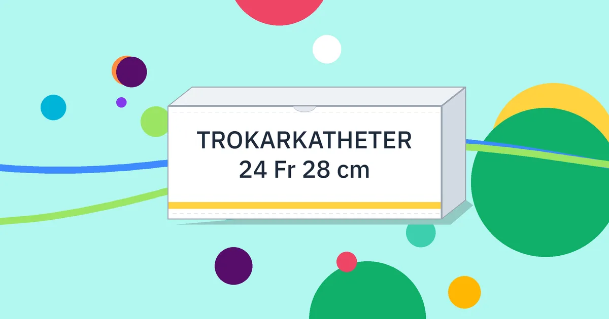 Symbolbild: Packung mit der Aufschrift TROKARKATHETER 24 Fr 28 cm (PZN 07336795) – Verfügbarkeit und Bezug in Apotheken in Frankfurt am Main
