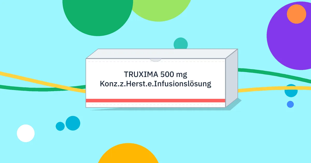 Symbolbild: Packung mit der Aufschrift TRUXIMA 500 mg Konz.z.Herst.e.Infusionslösung (PZN 13719589) – Verfügbarkeit und Bezug in Apotheken in Frankfurt am Main