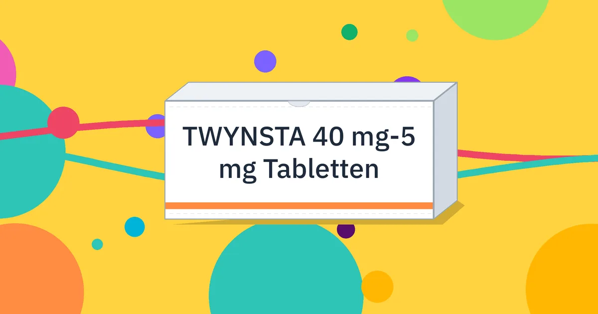 Symbolbild: Packung mit der Aufschrift TWYNSTA 40 mg-5 mg Tabletten (PZN 15377377) – Verfügbarkeit und Bezug in Apotheken in Frankfurt am Main