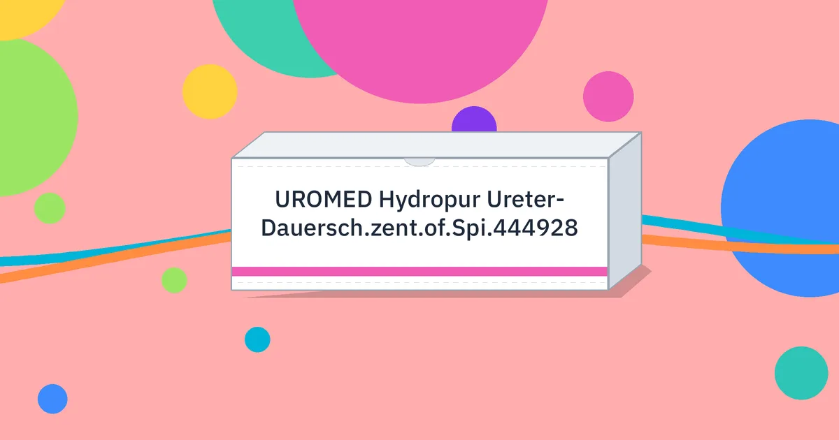 Symbolbild: Packung mit der Aufschrift UROMED Hydropur Ureter-Dauersch.zent.of.Spi.444928 (PZN 11371426) – Verfügbarkeit und Bezug in Apotheken in Frankfurt am Main