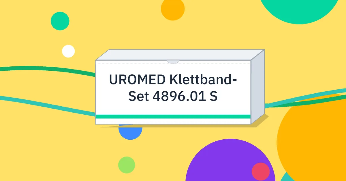 Symbolbild: Packung mit der Aufschrift UROMED Klettband-Set 4896.01 S (PZN 01261866) – Verfügbarkeit und Bezug in Apotheken in Frankfurt am Main