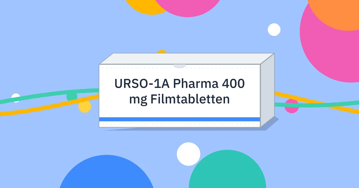 Symbolbild: Packung mit der Aufschrift URSO-1A Pharma 400 mg Filmtabletten (PZN 14162462) – Verfügbarkeit und Bezug in Apotheken in Frankfurt am Main