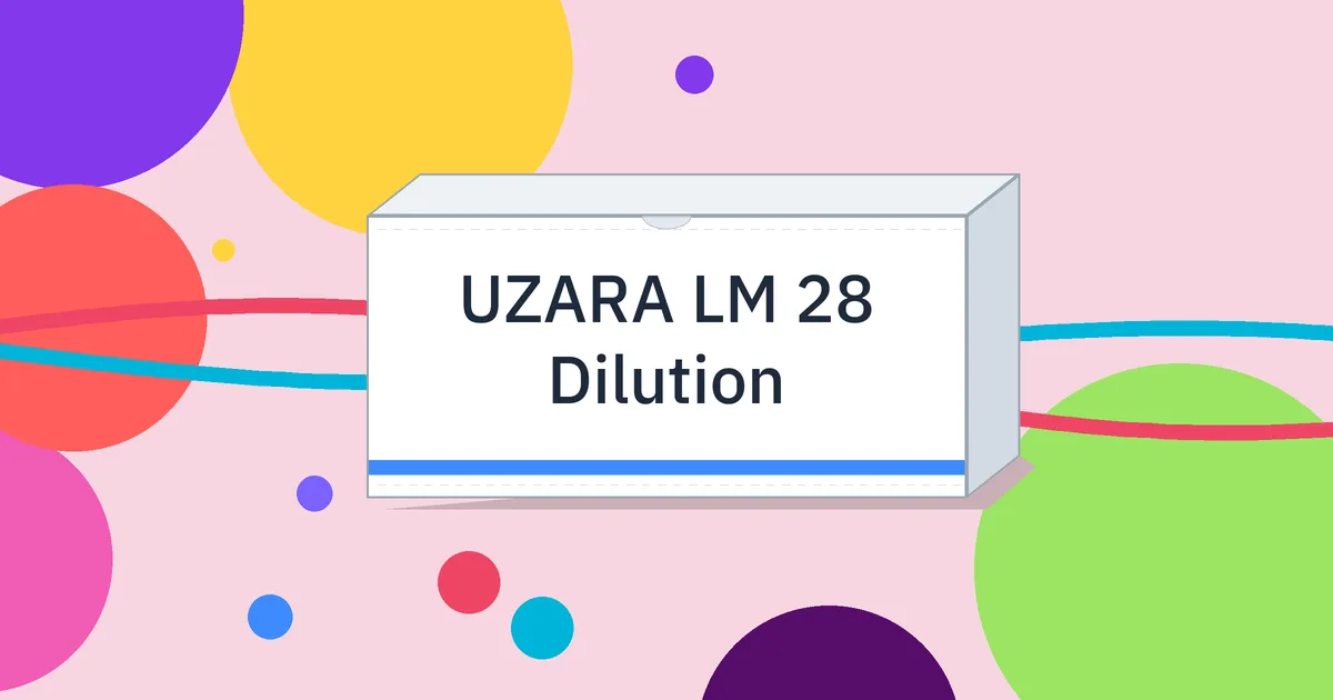 Symbolbild: Packung mit der Aufschrift UZARA LM 28 Dilution (PZN 13260257) – Verfügbarkeit und Bezug in Apotheken in Frankfurt am Main