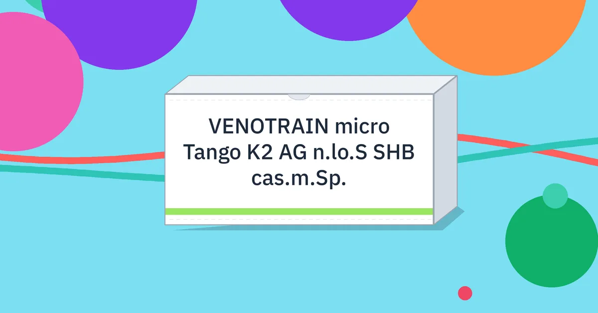 Symbolbild: Packung mit der Aufschrift VENOTRAIN micro Tango K2 AG n.lo.S SHB cas.m.Sp. (PZN 20764538) – Verfügbarkeit und Bezug in Apotheken in Frankfurt am Main