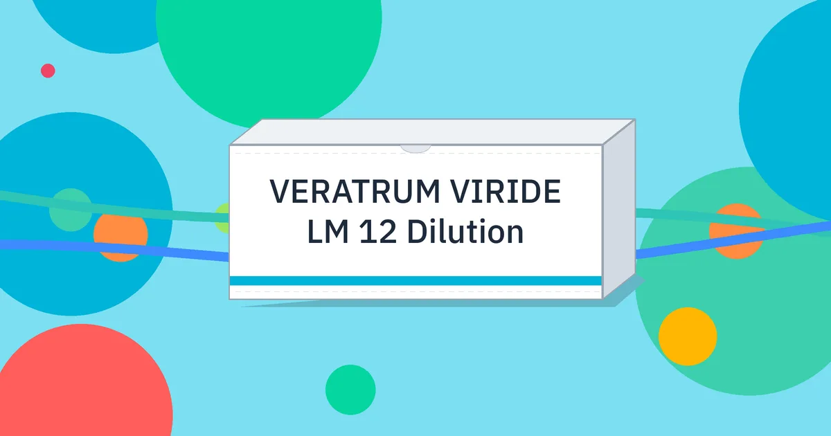 Symbolbild: Packung mit der Aufschrift VERATRUM VIRIDE LM 12 Dilution (PZN 02604268) – Verfügbarkeit und Bezug in Apotheken in Frankfurt am Main