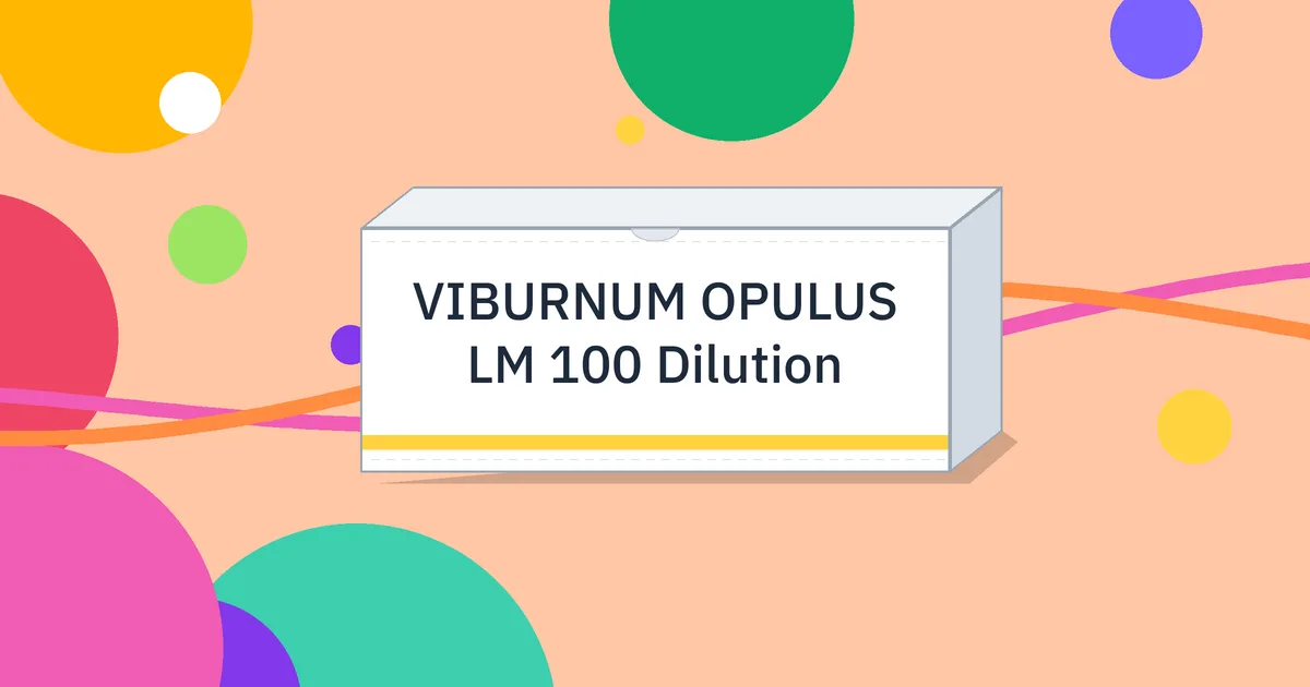 Symbolbild: Packung mit der Aufschrift VIBURNUM OPULUS LM 100 Dilution (PZN 13271462) – Verfügbarkeit und Bezug in Apotheken in Frankfurt am Main