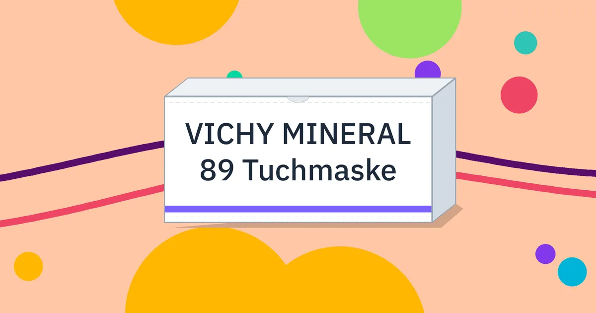 Symbolbild: Packung mit der Aufschrift VICHY MINERAL 89 Tuchmaske (PZN 15880053) – Verfügbarkeit und Bezug in Apotheken in Frankfurt am Main