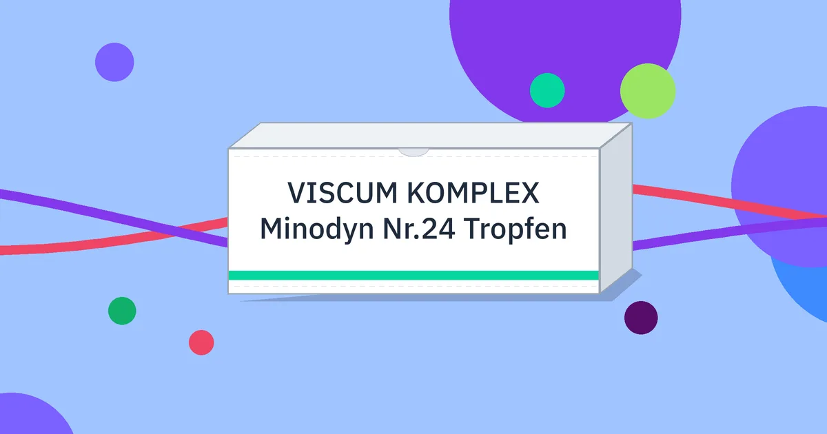 Symbolbild: Packung mit der Aufschrift VISCUM KOMPLEX Minodyn Nr.24 Tropfen (PZN 04190463) – Verfügbarkeit und Bezug in Apotheken in Frankfurt am Main