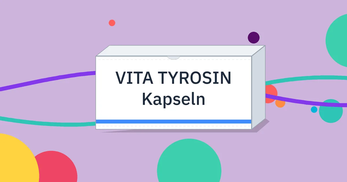 Symbolbild: Packung mit der Aufschrift VITA TYROSIN Kapseln (PZN 17507832) – Verfügbarkeit und Bezug in Apotheken in Frankfurt am Main