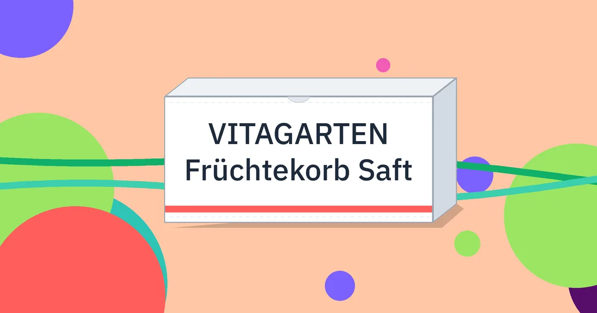 Symbolbild: Packung mit der Aufschrift VITAGARTEN Früchtekorb Saft (PZN 08515442) – Verfügbarkeit und Bezug in Apotheken in Frankfurt am Main