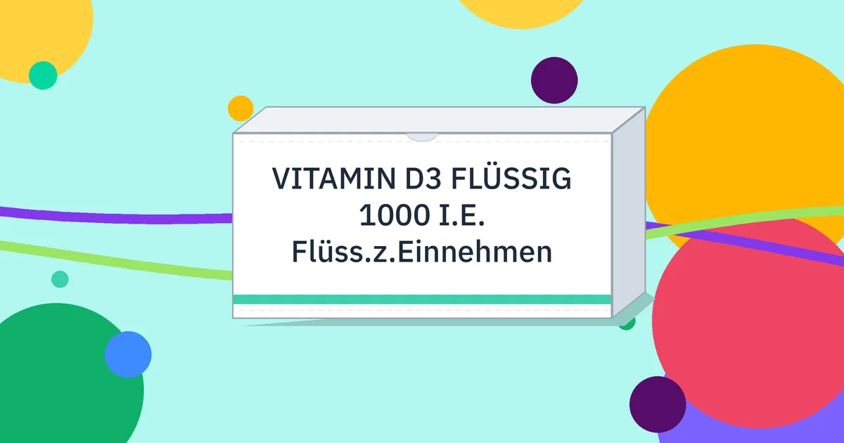 Symbolbild: Packung mit der Aufschrift VITAMIN D3 FLÜSSIG 1000 I.E. Flüss.z.Einnehmen (PZN 15265804) – Verfügbarkeit und Bezug in Apotheken in Frankfurt am Main